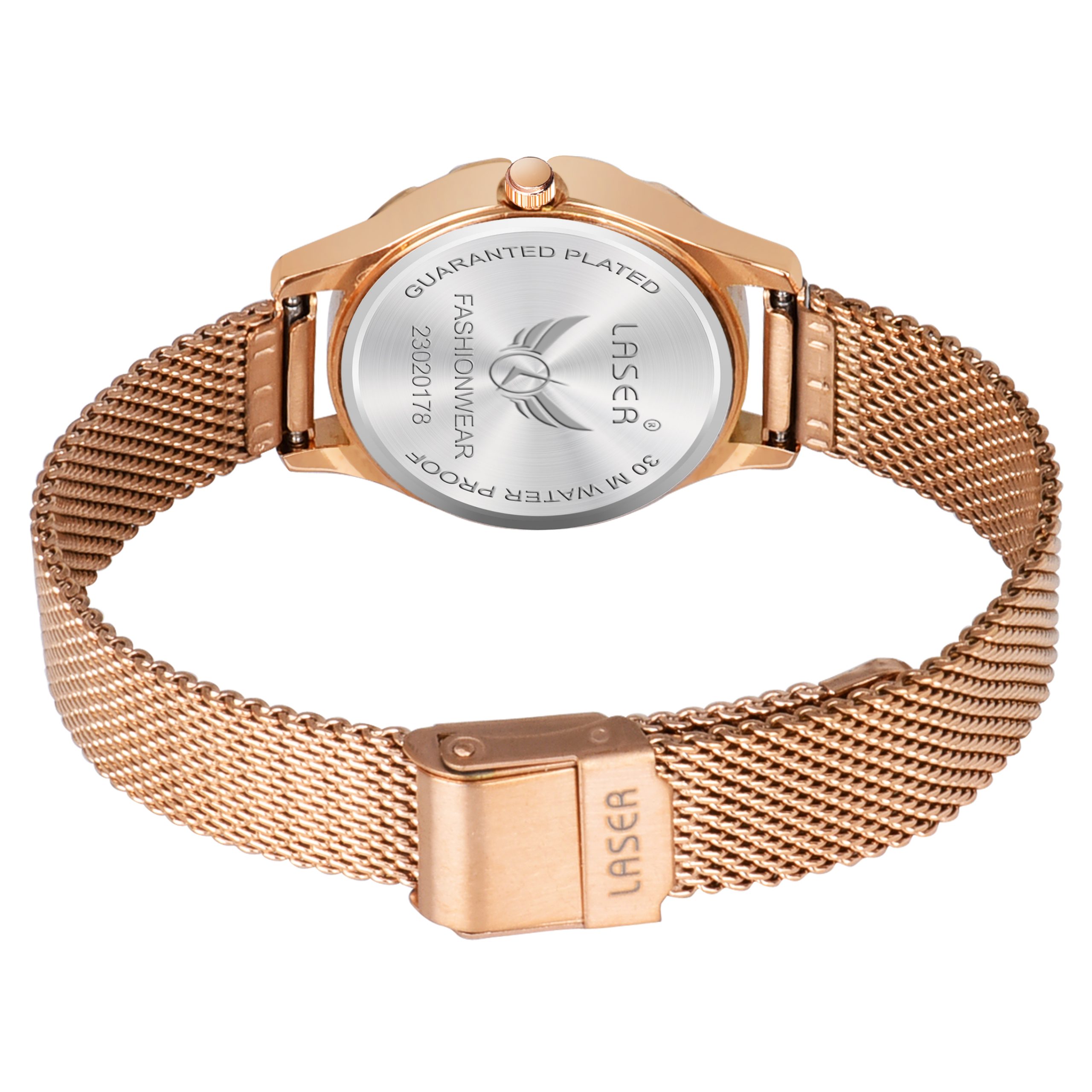 Laser Full Rosegold Seffer Chain Ladies Watch - Laser Watches
