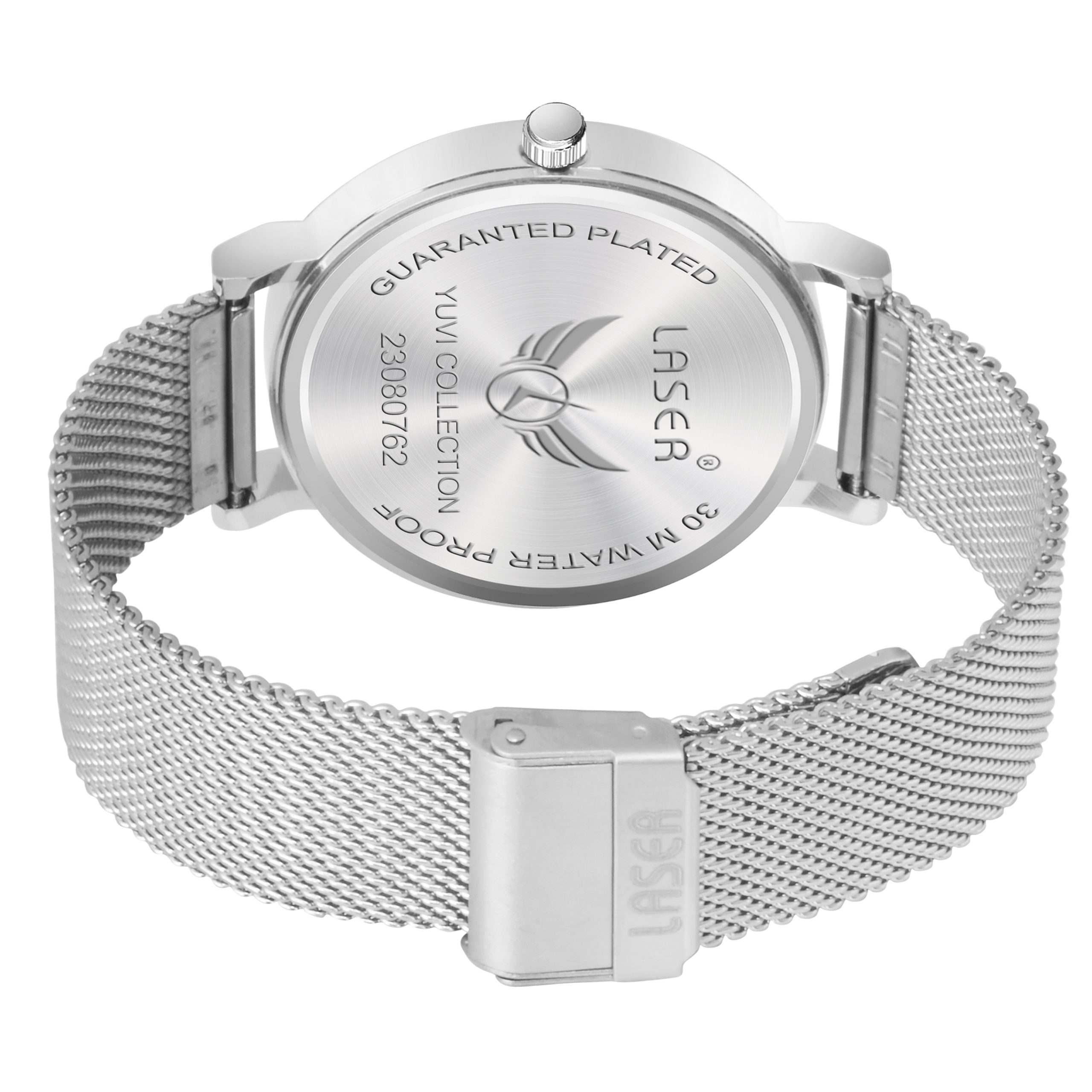 LASER STAINLESS STEEL WHITE DIAL MENS WATCH - Laser Watches