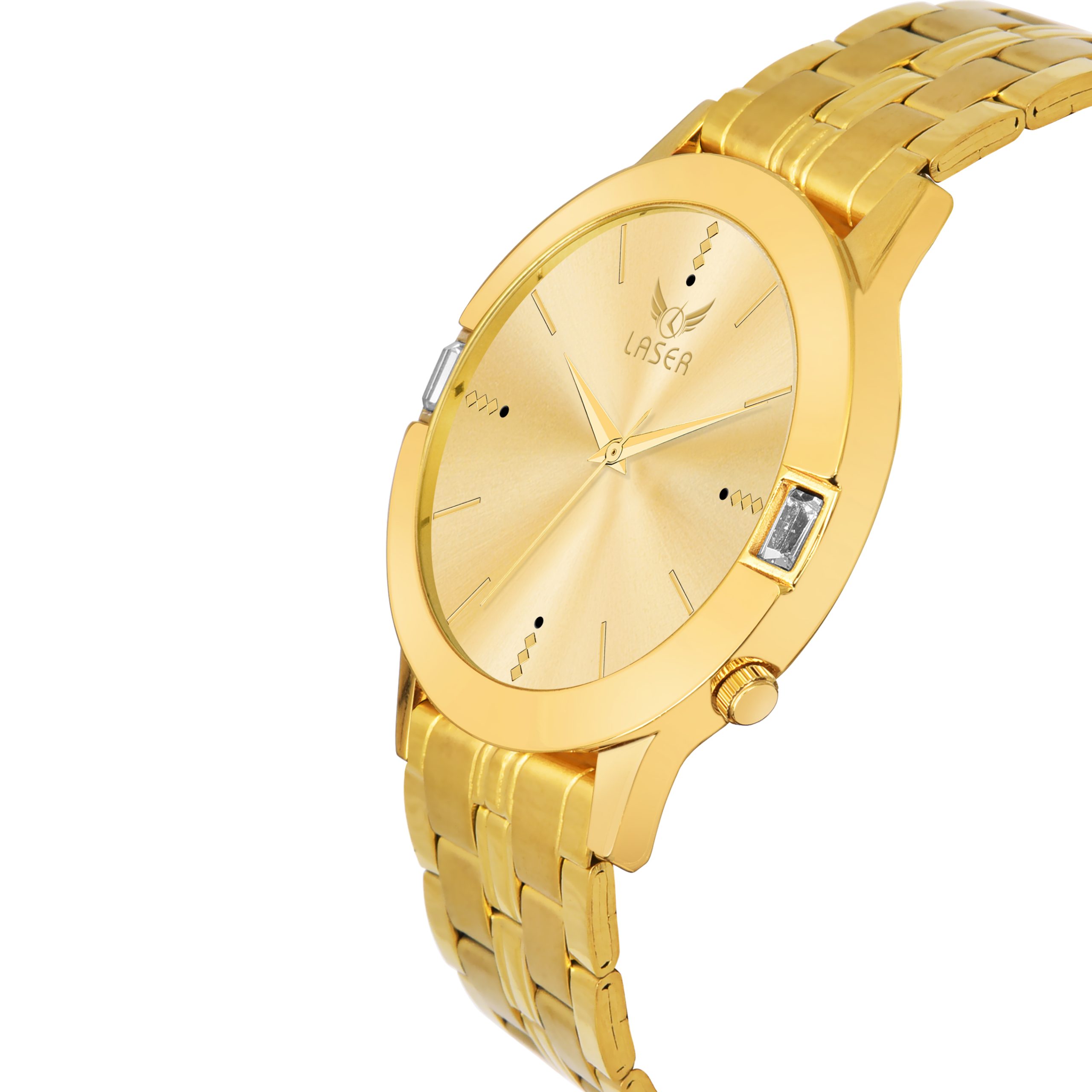 LASER YS-7111 FULL GOLD MENS WATCH - Laser Watches