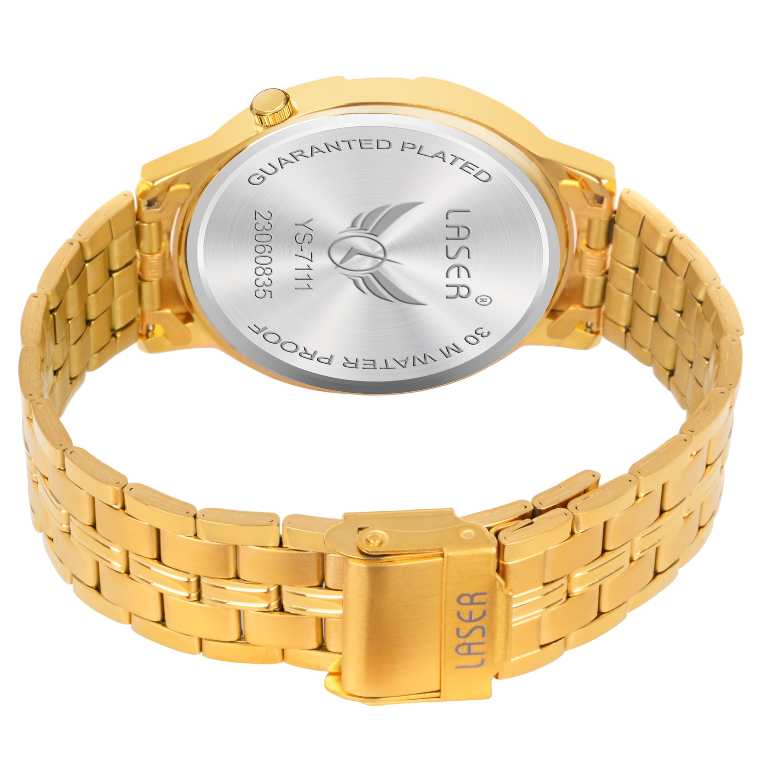 LASER YS-7111 FULL GOLD MENS WATCH - Laser Watches
