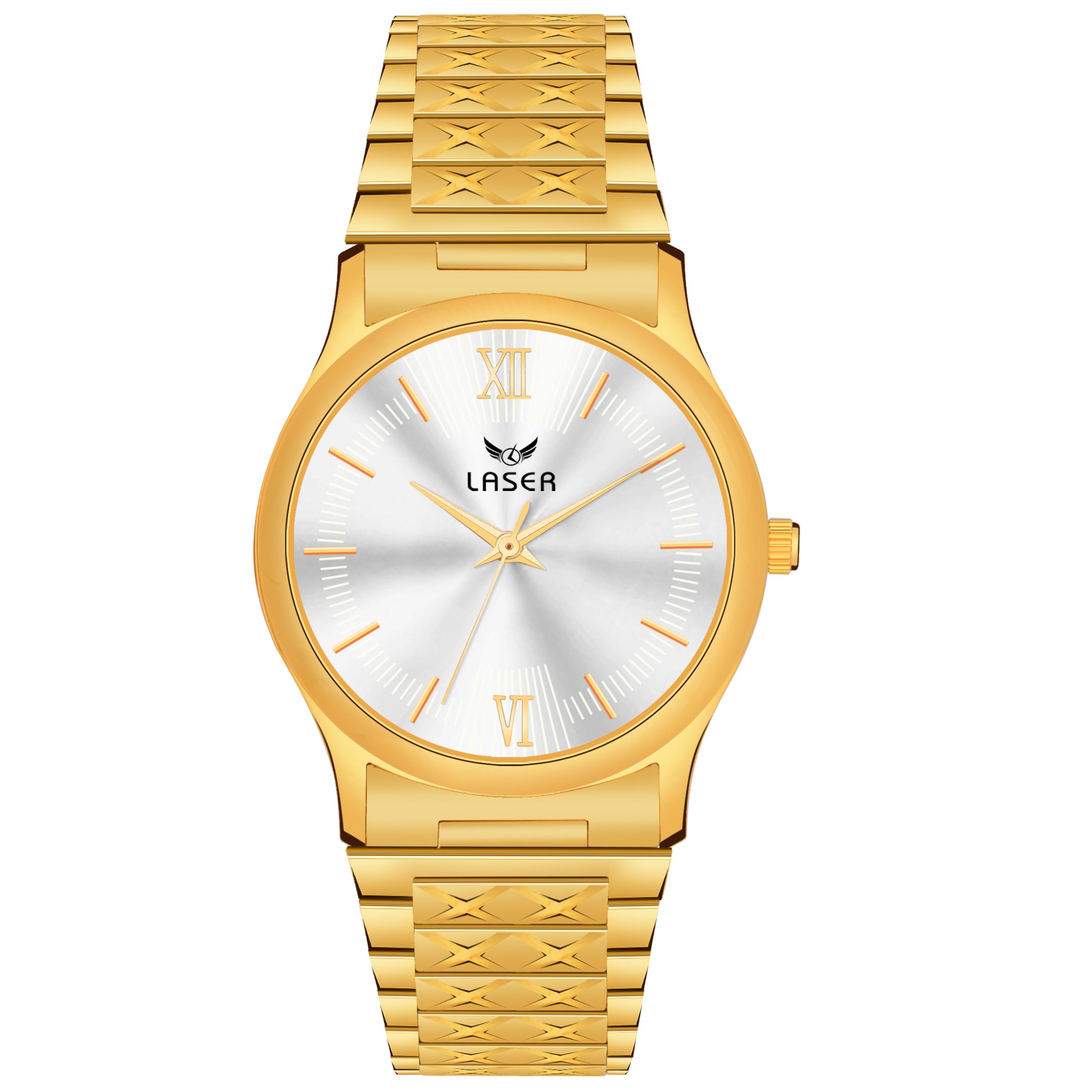 LASER Gold White MENS WATCH - Laser Watches