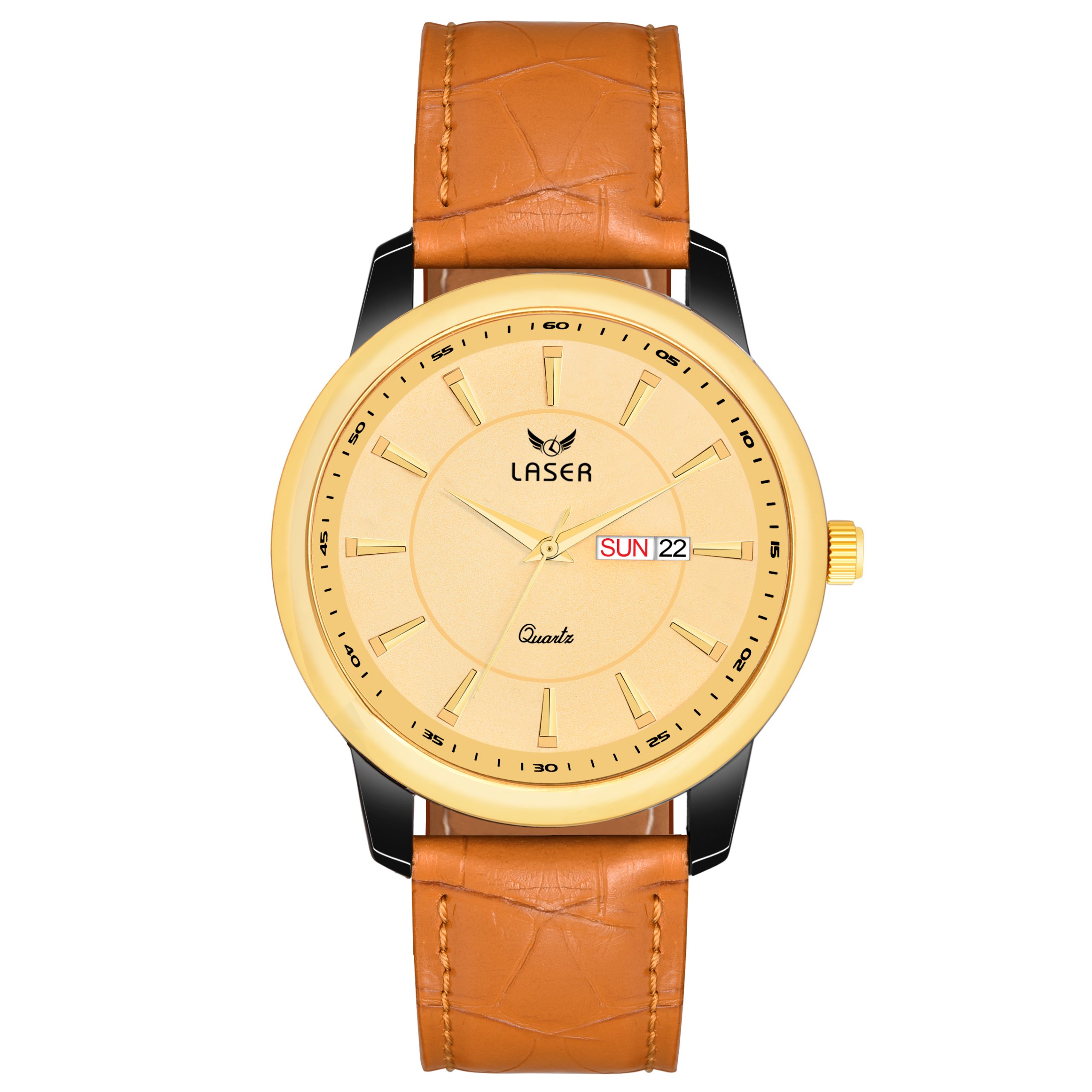 LASER Black Gold DAY/DATE MENS WACH - Laser Watches