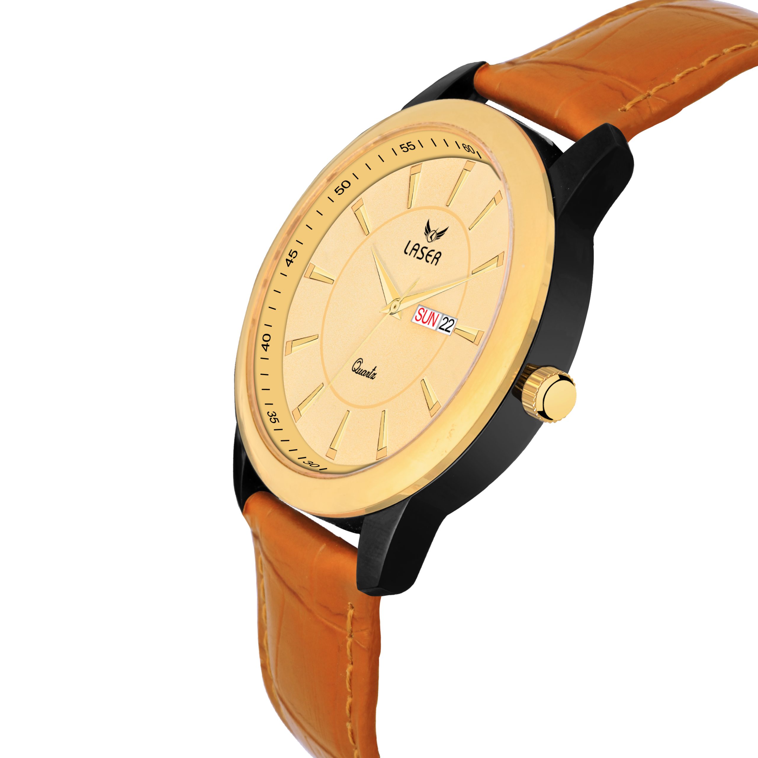 LASER Black Gold DAY/DATE MENS WACH - Laser Watches